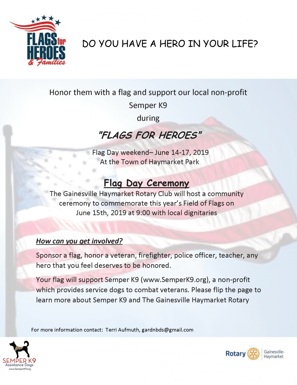 Flags for Heroes & Families | Town of Haymarket Virginia